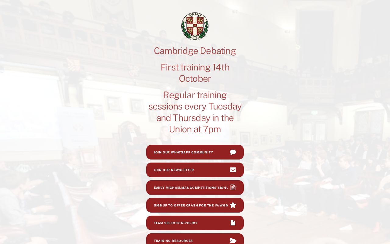 Cambridge Debating 2024-25
